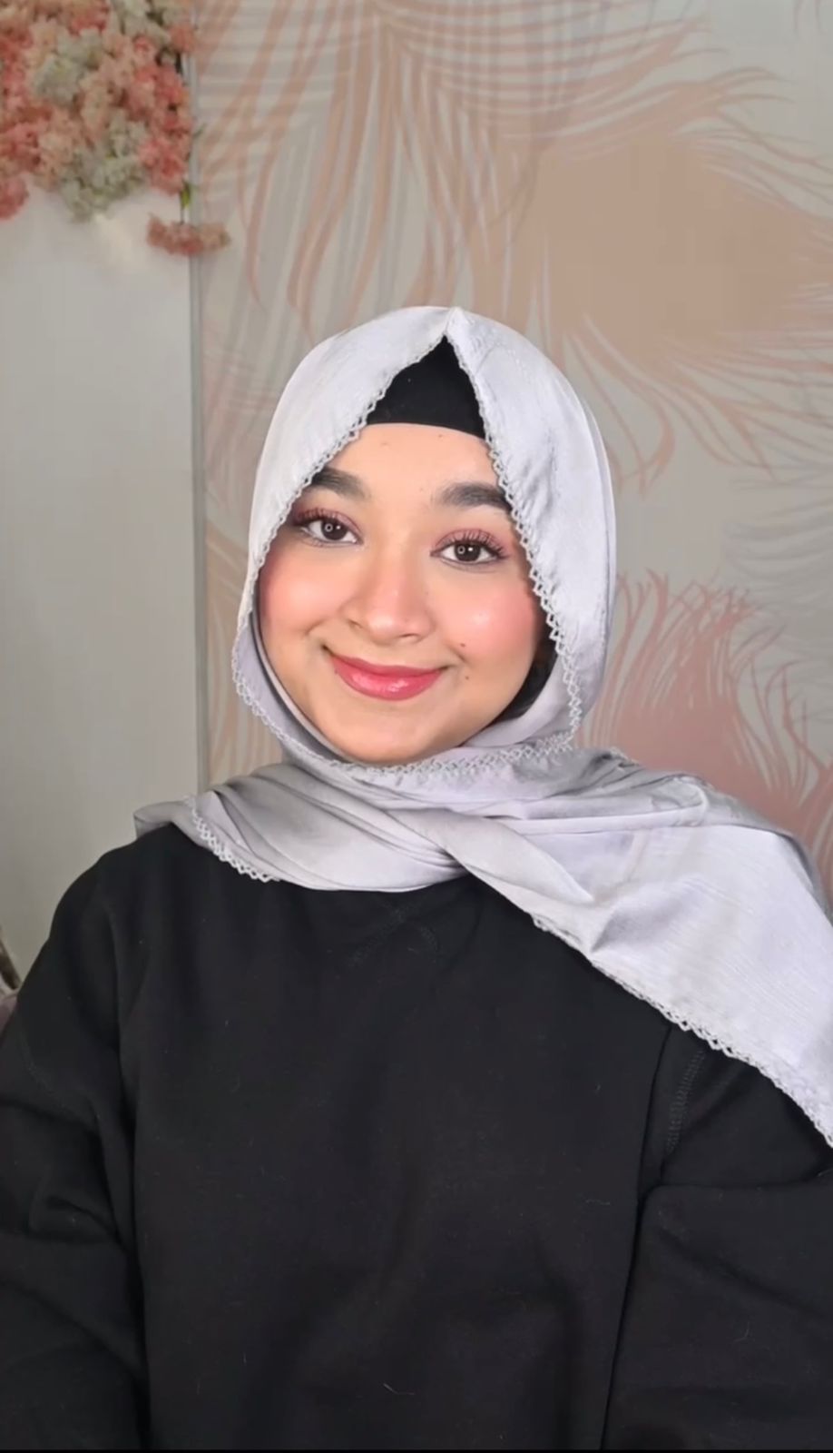 Crochet Silk Satin Hijab Mawdeest